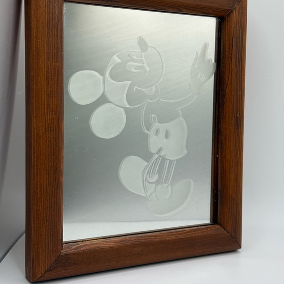 Disney | Wall Decor | Disney Mickey Mouse Wooden Framed Etched Wall ...